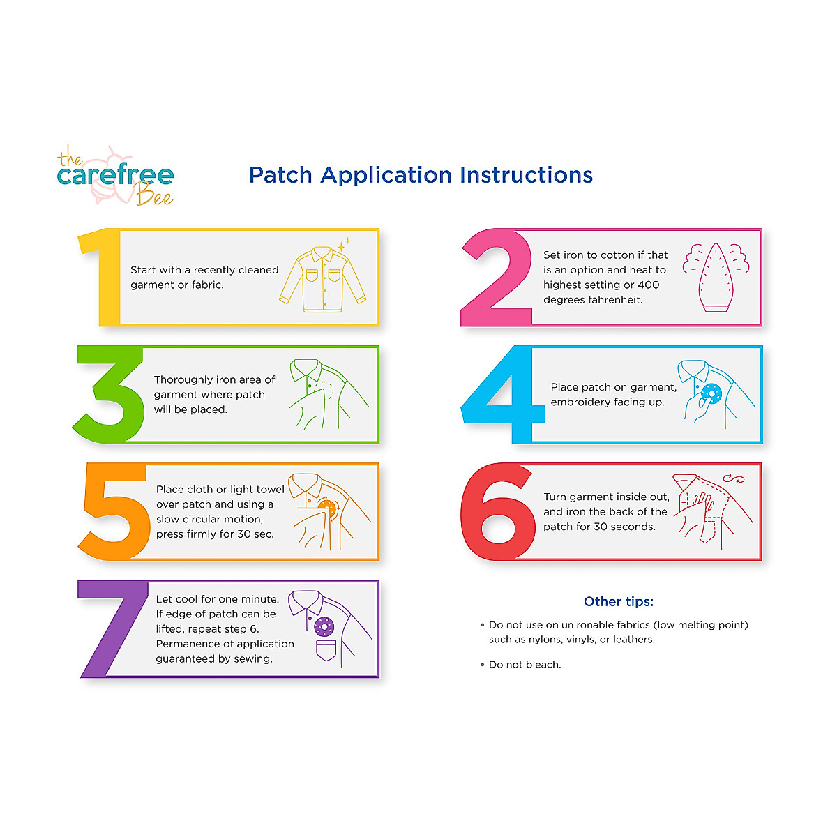 Iron on Hippie Patches Retro - The Carefree Bee | The Beatles Set of 12 Iron On Vintage Patches for Backpacks, Cute Jean Peace Sign Patches for Clothes (Set 4)