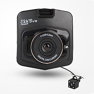 Vehicle blackbox DVR,Dash Camcorder, 1080P Full HD Dash Cam, 2.4 inch Screen, Dual Lens, 5 Meters Cable to Rear Camera,Night Vision, 170° Wide Angle, Loop Recording