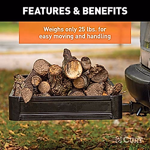 CURT 18113 49 x 22-1/2-Inch Black Aluminum Hitch Cargo Carrier, 500 lbs Capacity, 2-in Fixed Shank