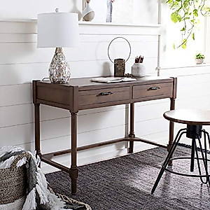 Safavieh Home Collection Filbert Brown 2-Drawer Writing Desk DSK5701C, 0