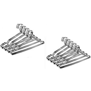 Seropy 40 Pack and 50 Pack Metal Clothes Heavy Duty Stainless Steel Coat Hangers with Anti-Slip Notch 16.5 Inch