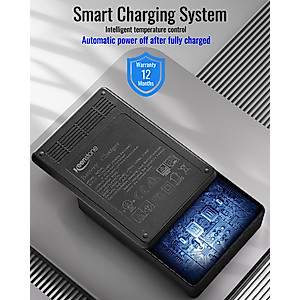 18650 Battery Charger, Keenstone Smart Universal Charger LCD Display for Rechargeable Batteries Ni-MH Ni-Cd AA AAA Li-ion LiFePO4 IMR 10440 14500 16340 RCR123A 26650