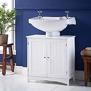 FZZDP Two-Door Bathroom Vanity Cabinet Wash Basin Cabinet Multifunctional Storage Shelf Basket Kitchen Bathroom Accessories