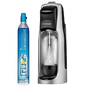 SodaStream Jet Sparkling Water Maker, Kit w/60l Cylinder, Silver