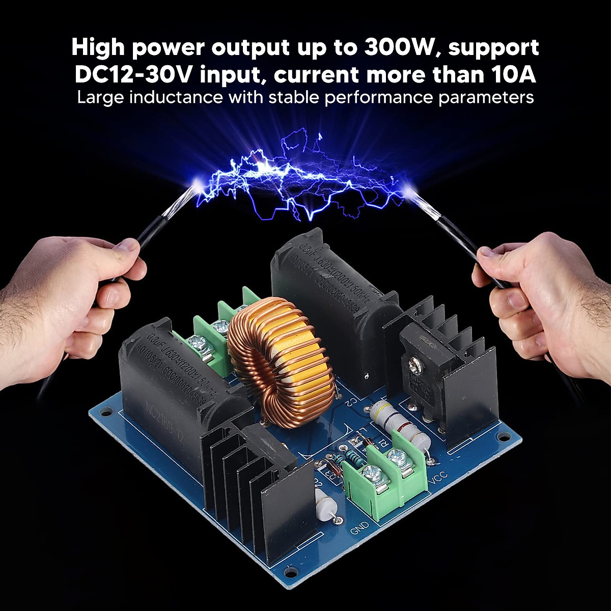 300W ZVS Driver Board Coil Power Supply Boost High Voltage Generator Driver Board Induction Heating Module DC 12-30V