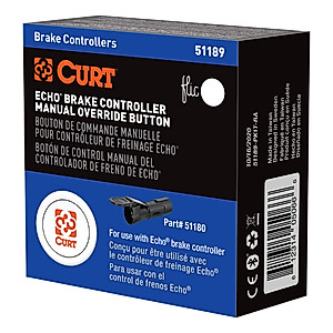 CURT 51189 Manual Override Bluetooth Button for Echo Mobile Trailer Brake Controller, Powered by Flic, White