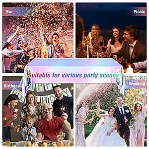 NiHome Iridescent Plastic Tablecloths 4-Pack 54.8x109.6 Inches Holographic Metallic Laser Shiny Rectangle Party Table Decorations Foil Clothes Reusable Covers for Birthday Bridal Wedding Christmas