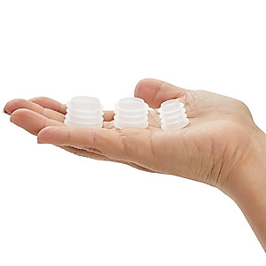 Juvale 45 Pack Press In Medicine Bottle Adapter for Syringe, 3 Sized Medical Dosing Adaptor for Oral Dispensers, Liquid Medication