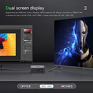TRIGKEY Mini PC W11 Desktop PC 12th Gen Intel N100 4C/4T 16G DDR4 500G M.2 PCIE1 SSD G4 Mini Computer, Support W10 Working Micro PC, 4K@60Hz UHD Graphics Dua; Display/WiFi 5/W11