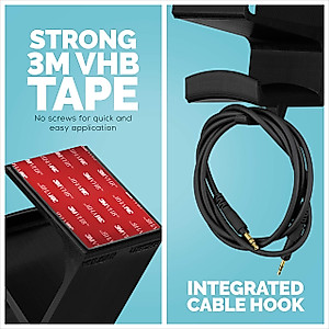 BRAINWAVZ The VULCAN - Under Desk Gamepad Controller & Headphone Hanger Holder Stand - Designed for XBOX ONE, PS4, PS3, PS5, Dualshock, Switch, PC, Steelseries, Steam & More