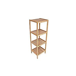 Proman Products Horizon 4-Tier Bamboo Shelf ST36722, Natural 39" H x 21" W x 12" D