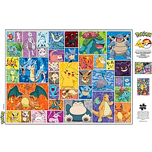 Buffalo Games - Pokemon - Frames - 1000 Piece Jigsaw Puzzle for Adults Challenging Puzzle Perfect for Game Nights - 1000 Piece Finished Size is 26.75 x 19.75, Large