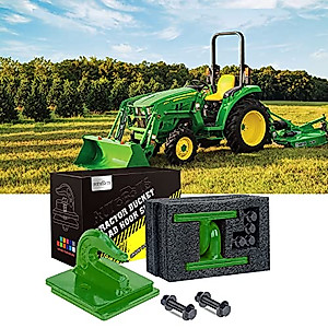 AUTOBOTS Tractor Bucket Hooks 3/8" (2 Pack),Max 15,000 lbs, Bolt On Hooks for Tractor Bucket,Heavy Duty Grab Hook Tow Hook,Indispensable Tractor Bucket Accessories for Rv,Utv,Truck,Dark Green