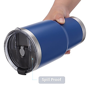 Docik 30 oz Tumbler Lids for Yeti 30oz Tumbler Yeti 14oz Mug and Yeti 26oz Cup, Spill Proof Splash Resistant Flip Lid, BPA-Free, 2 Pack (Black)