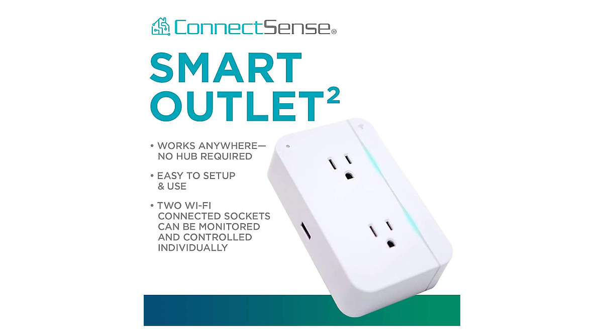 ConnectSense CS-SO-2 Smart Outlet Plug | Wi-Fi & Voice Control