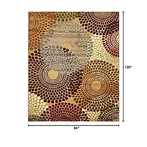 Unique Loom Barista Collection Area Rug - Java (7' 10" x 10' Rectangle, Beige/ Black)