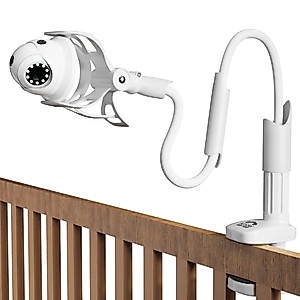 KinderSense Universal Baby Monitor Mount, Extra Long (35") Flexible and Adjustable Crib Mount for Baby Camera, No Drilling No Adhesive 360 Degree Ability