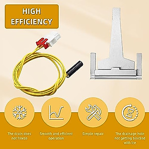 DA61-06796A Clip Drain Evaporator for Sam-sung Refrigerator Defrost Drain Clip AP5579885,with Defrost Temp Sensor DA32-0006W,Refrigerator Defrost Sensor DA32-00006S