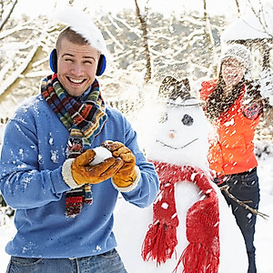 Jasmine Unisex Sherpa Fleece Lined Winter Earmuffs,Royal Blue