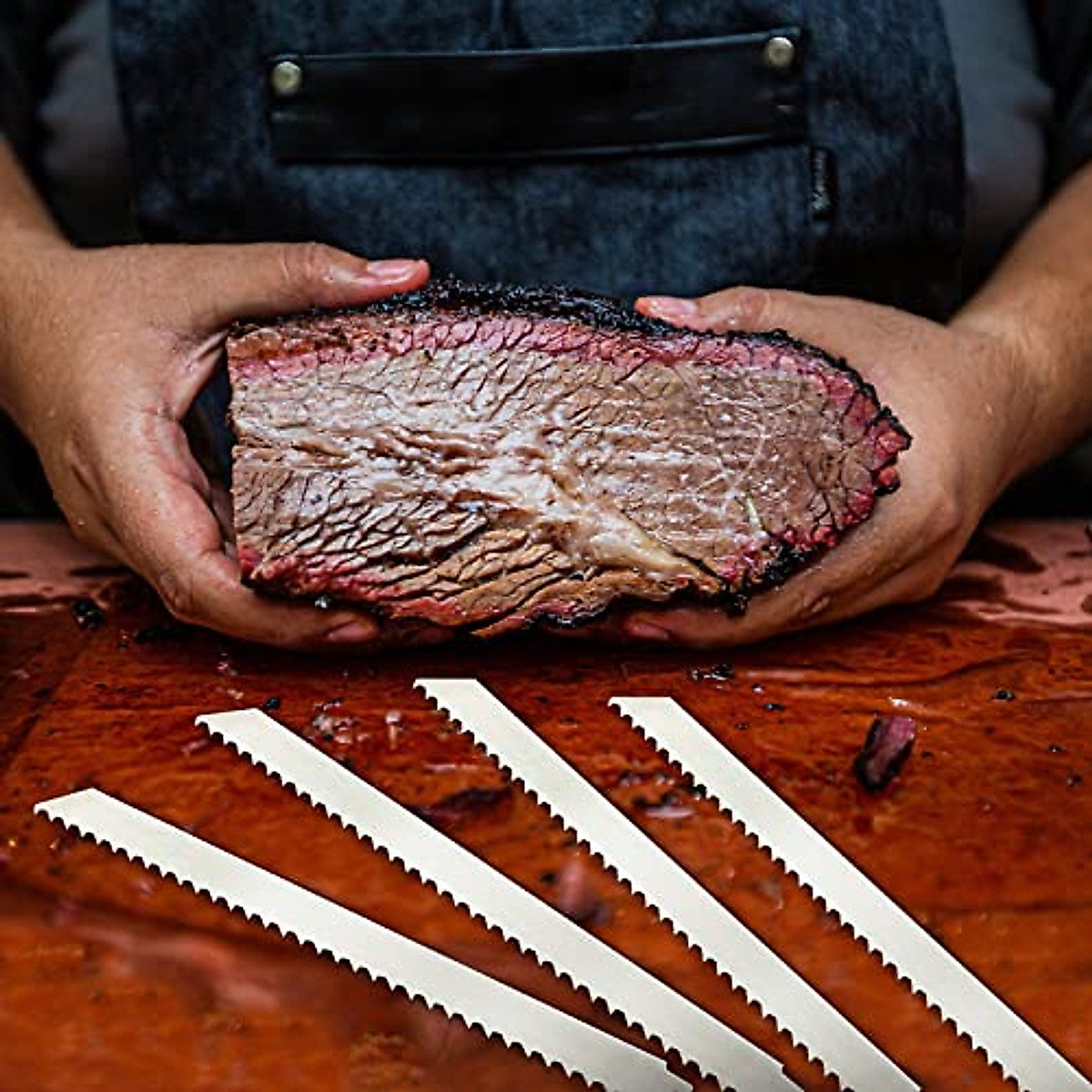 ZUZZEE 2 pcs 300mm Stainless Steel Reciprocating Saw Blades Cutting Tools, Unpainted Blades for Food Cutting Ice, Frozen Meat, Bone, Beef (12 Inch)