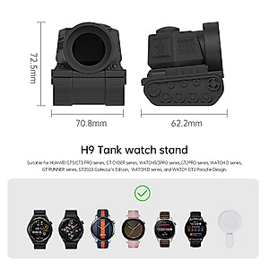 for Huawei GT Watch Charger Stand Compatible with Huawei GT3/GT3 Pro,GT Cyber/Watch 3/3Pro,GT2 Pro,Watch D,GT Runner,GT 2022,Watch Buds Silicone Charging Dock,Nightstand Mode,Home/Office Use