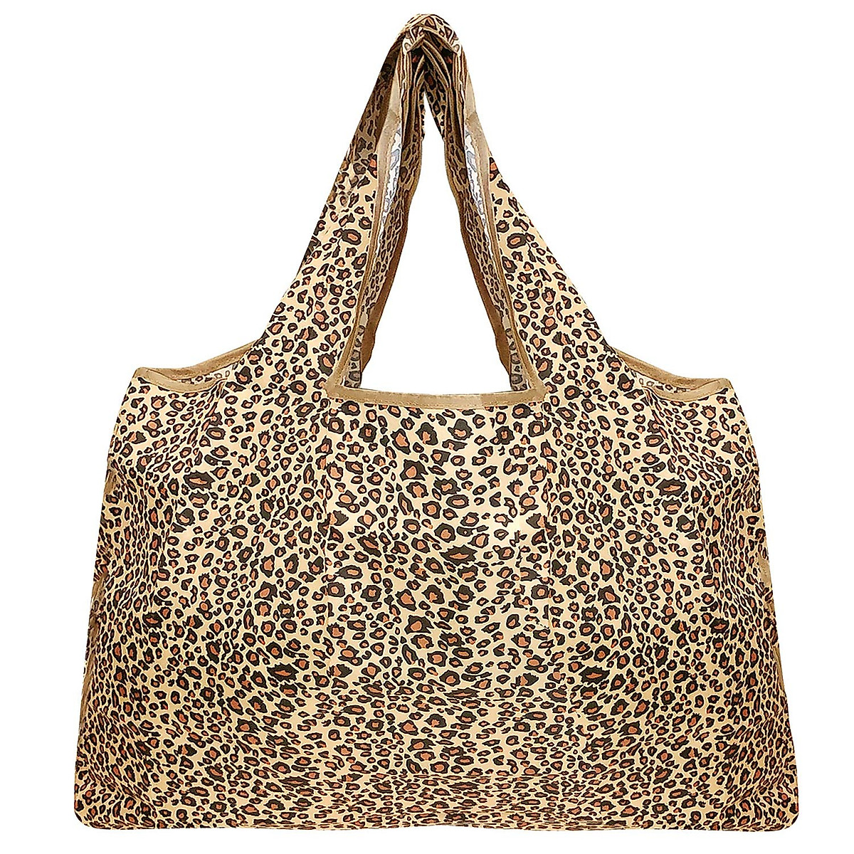 allydrew Large Foldable Tote Nylon Reusable Grocery Bag, 3 Pack, Felines