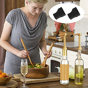 Aster 12 Pcs Coffee Syrup Pump Covers, Silicone Skinny Syrup Pump Tip Cap Covers Fits for Syrup Pump, Pour Dispenser, Oil Liquor Bottle, Keep Syrups Condiments Bottles Clean Preserved, Black