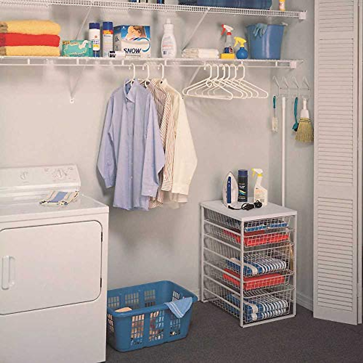 ClosetMaid 1361 Shelf and Rod Wire Shelf, 6-Feet X 12-Inch, White