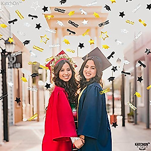 KatchOn, Congrats Grad Graduation Confetti 2023 - Pack of 1000 | Grad 2023 confetti for 2023 Graduation Decorations | Graduation Table Decorations | Graduation Decorations Class of 2023 Decorations