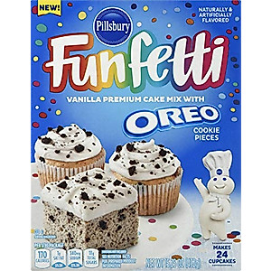Pillsbury Funfetti Oreo Vanilla Cake, 12 Count