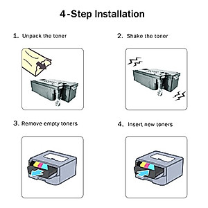 Limeink 4 Pack Compatible High Yield Laser Toner Cartridges Replacement for Dell C1660 4G9HP (1 Black, 1 Cyan, 1 Magenta, 1 Yellow) Compatible with C1660 C1660W C1660cnw 1660 1660W 1660cnw Printers