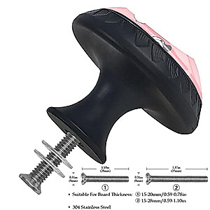 Sleepy Panda with Coffee 4PCS Round Drawer Knob Pull Handle Cupboard Knobs with Screws for Home Office Kitchen Dresser Wardrobe Cabinet Round Furniture Knobs