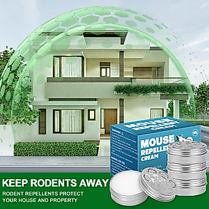 4 Pack Peppermint Oil Rodent Repellent - Powerful Mouse Repellent for Car Engines Indoor Outdoor, Under Hood Rat Repellent Keeping Rodents Out of Home Garages, Mice Deterrent