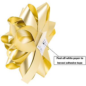 WRAPAHOLIC Matte Gold Gift Bow Assortment (12 Bows) for Birthday, Wedding, Christmas, Baby Shower, Bridal Showers