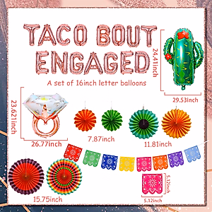 JeVenis Taco bout Engaged Banner Decoration Taco bout Love Engagement Decoration Taco Engagement Backdrop Mexican Wedding Bridal Shower Decoration