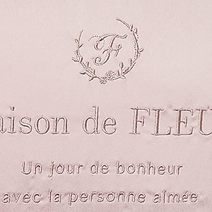 Maison de FLEUR(メゾン ド フルール) Cherry Blossom Motif Ruffled Hand Tote Petite Bag, Safety Pink