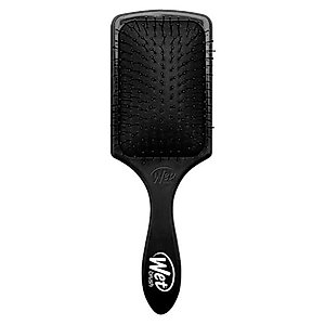 Wet Brush Paddle Detangler Hair Brush, Black - Ultra-Soft IntelliFlex Bristles with AquaVent Design – Great For Hair Treatments - Pain-Free Brush For Women, Men, Wet Dry Damaged Hair