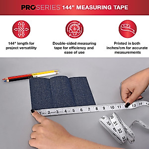 SINGER ProSeries 12 Inch Sewing Scissors Heavy Duty Chrome Plated Forged Stainless Steel Industrial Tailor Shears, 4 Inch Embroidery Scissors, 144 Inch Tape Measure, and Fabric Marking Pencils