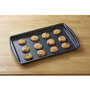 Nifty Cookie & Baking Sheets (Set of 3) – Non-Stick Coated Steel, Dishwasher Safe, Oven Safe up to 450 Degrees, includes Large/Med/Small Pans