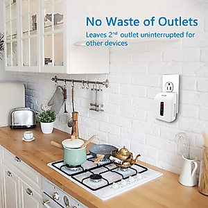 Techamor Y401 Natural Propane Gas Detector, Home Gas Alarm and Monitor, Leak Alarm for LNG, LPG, Methane, Coal Gas Detection in Kitchen, Home, Camper (1, White)