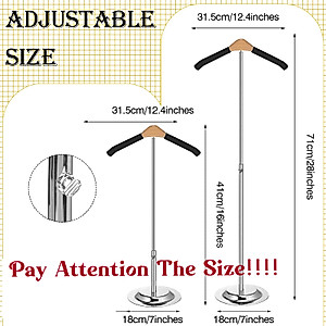 cenryusa Adjustable Child T Shirt Display Flexible Shoulder Stand Shirt Metal Clothes Hanger Rack Black Portable Hanging Clothing Display T Shirt Display Stand Metal Clothes Hanger,Height 16-28 Inch