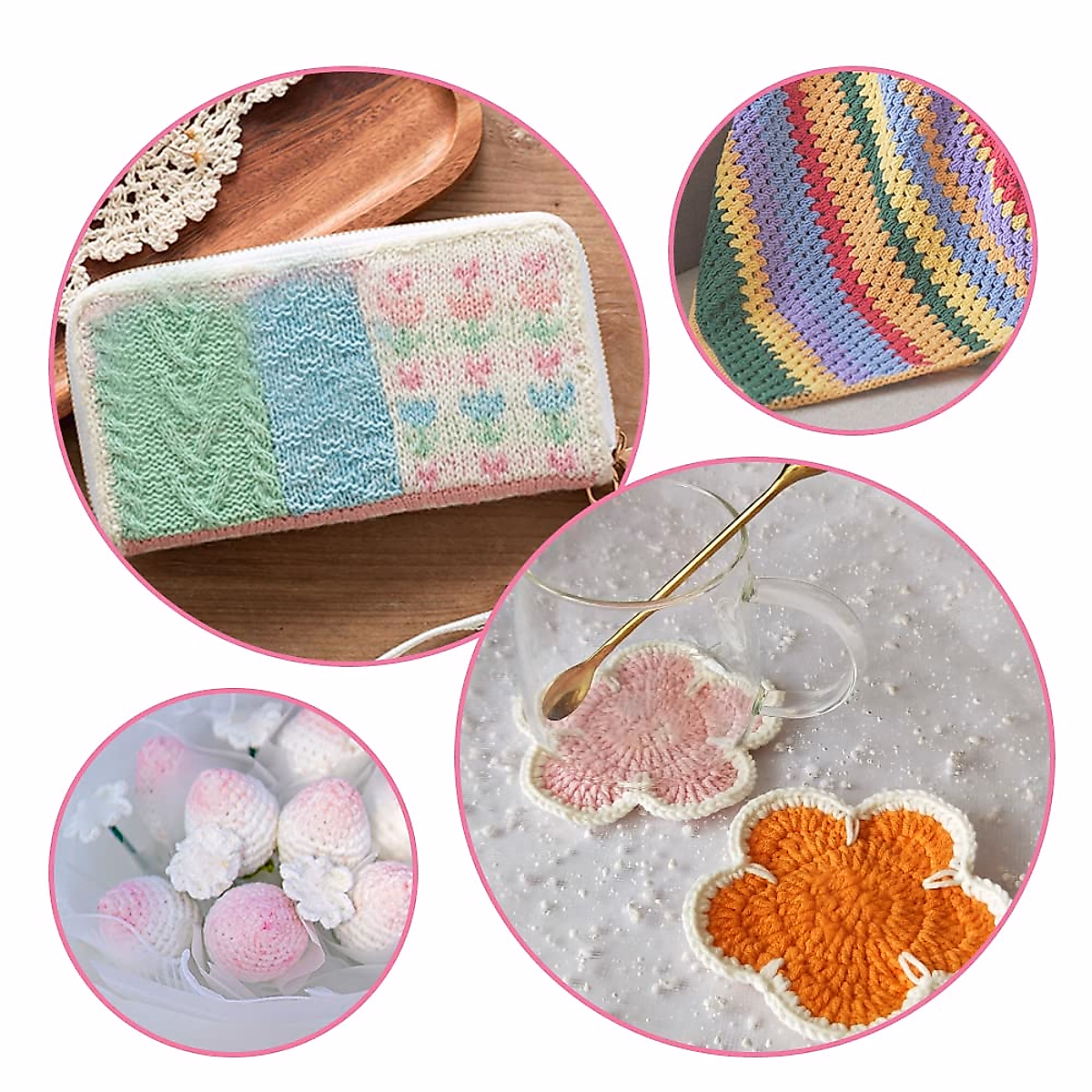 3 mm Crochet Hook, Ergonomic Handle for Arthritic Hands, Extra Long  Knitting Needles for Beginners and Crocheting Yarn (3 mm)