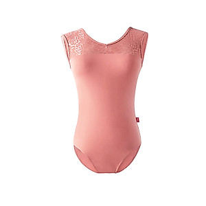 Daydance Sleeveless Dance Leotards for Women, Lace Tank Ballet Clothes