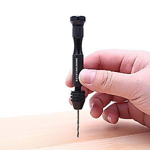 Precision Pin Vise Hand Drill with 25pcs Micro Twist Drill Bits Set (0.5-3.0mm) Mini Hand Drill Rotary Tool for PCB,Metal,Wood,Jewelry,Plastic,Resin Manual Making DIY Assembling Drilling