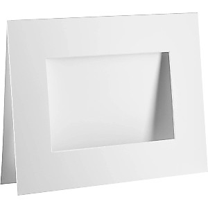 Archival Methods Pre-Cut Exhibition Mats Board, One 8x10 on 11x14 Board, 4 Ply, Bright White, Package of 5