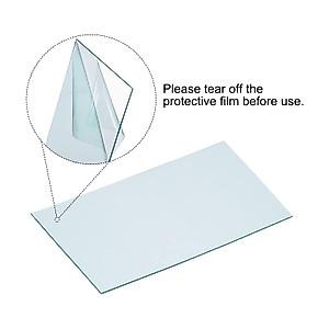 PATIKIL 4.25 x 2 Inch Welding Protection Lens, 20 Pack Transparent Protective Replacement Right Angle for Solar, Clear