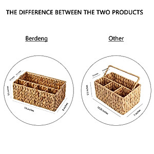 Berdeng Utensil Caddy, Silverware Caddy, Cutlery Holder, Utensil Holder for Party, Picnic Caddy for Plates and Utensils, Utensil Basket for Table,Napkin and Utensil Holder