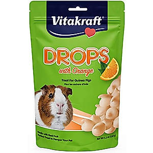Vitakraft Drops Guinea Pig Treat - Orange - Yogurt Treats for Guinea Pigs Orange 5.3 Ounce (Pack of 1)