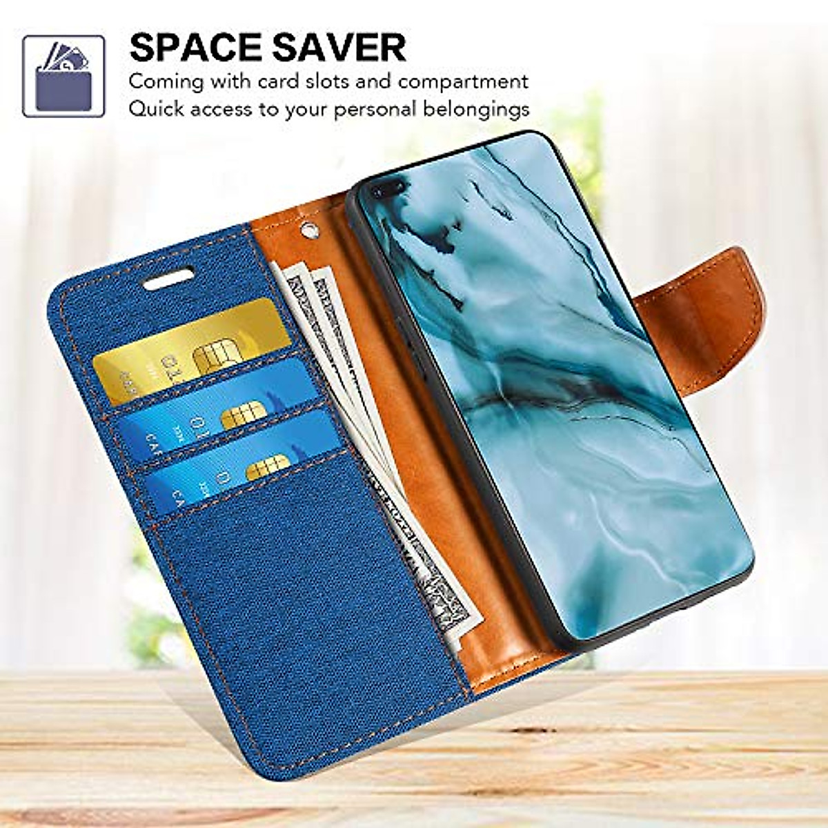 for Gigaset GS160 Case, Oxford Leather Wallet Case with Soft TPU Back Cover Magnet Flip Case for Gigaset GS160 (5”)