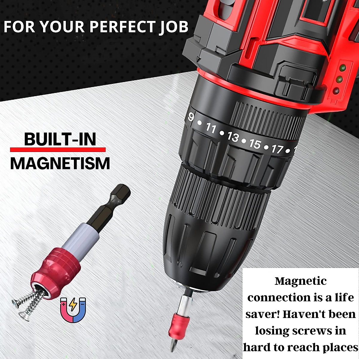 Drill Bit Extension Magnetic Drill Bit Holder 1/4 Hex Shank Extension for Drill Bits,Quick Change Bit Holder Drill Bit Extender(3 Packs)